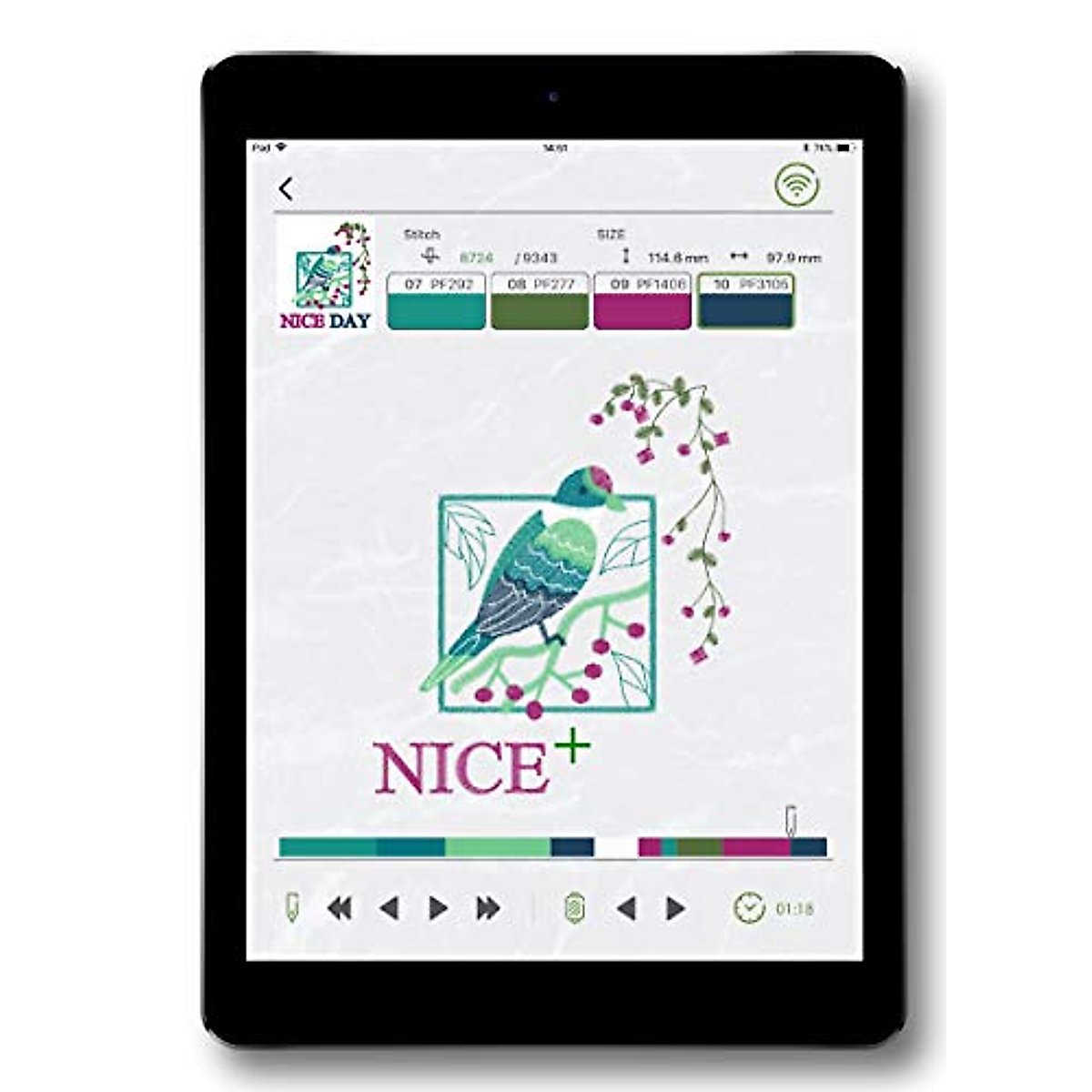 EverSewn Sparrow X Next-Generation Sewing and Embroidery Machine-Customize Designs and Monitor Projects from Your Smart Device, White