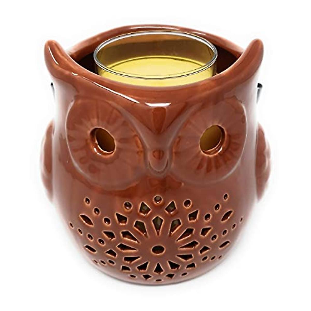 Yankee Candle Pierced Owl Lantern-Style Large Jar Candle Holder with Decorative Cutouts