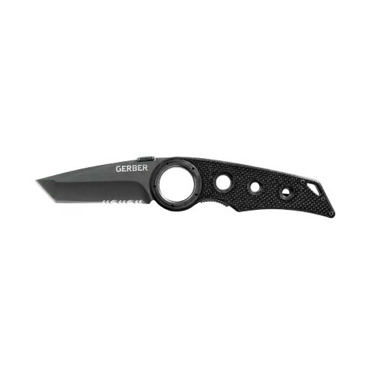 Gerber Gear 30-000433 Remix Folding Pocket Knife, Serrated Edge, Black