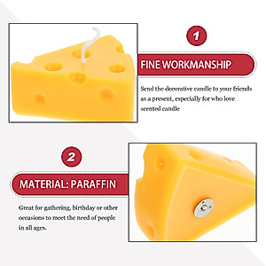 2pcs Scented Candle Set, Cheese Shaped Scented Candles Photo Props Decorative Candle for Home Scented Birthday for Women