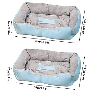 Dog Bed Calming Dog Bed Small Warehouse Clearance Square Cat Beds for Indoor Cats Washable Self Warming Cat Bed for Outside Faux Fur Ultra Soft Anti Anxiety Cat Bed Cat Cuddler Dog Bed