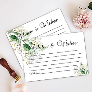 FARHTINANFX 50 Advice And Wishes For The New Mr And Mrs, Bride And Groom Weddings, Bridal Showers, Marriage Advice Cards(4" x 6")