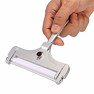 Cheese Slicer with Wire, WarmHut Stainless Steel Cheese Slicer Set and Cheese Cutter Plane for Soft, Semi-hard, Hard Cheeses Kitchen Tool, Set of 2
