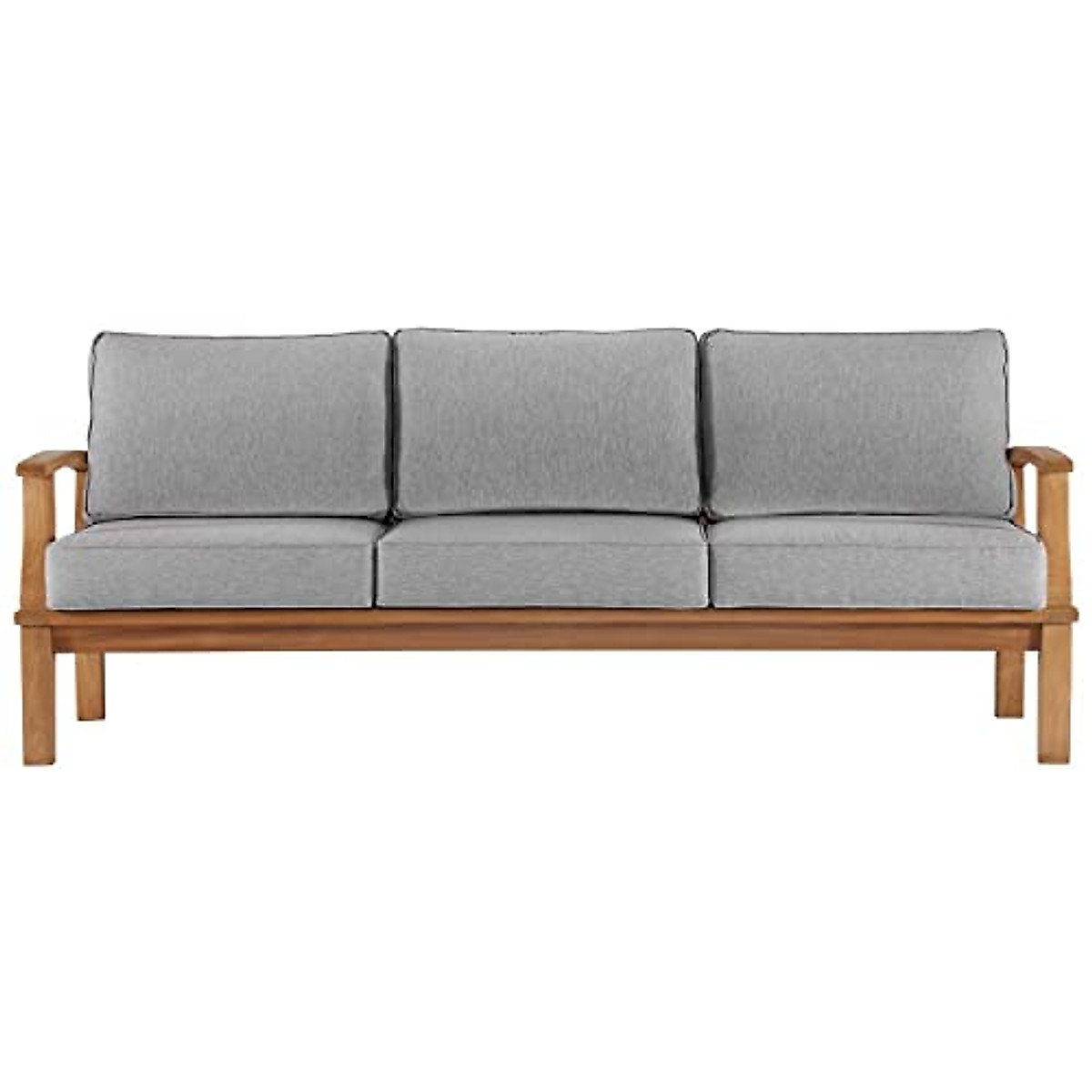 Modway EEI-4176-NAT-GRY Marina Patio Teak Sofa, Natural Gray