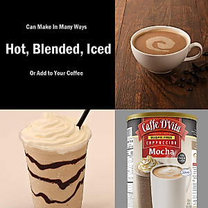 Caffe D’Vita Sugar Free Mocha Cappuccino 2 lb. (32 oz.) can