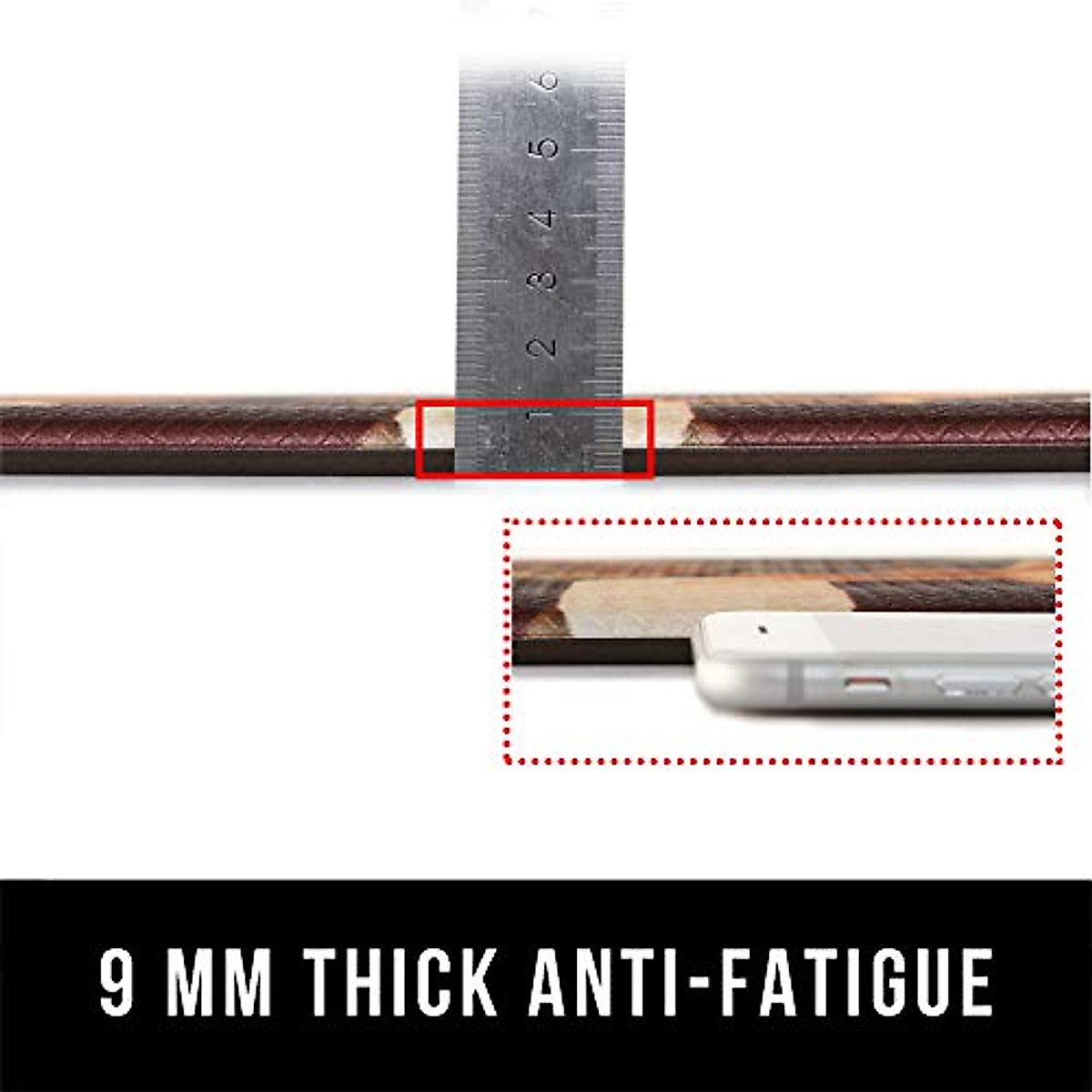 FRESHMINT Farmhouse Kitchen Mats Cushioned Anti-Fatigue Comfort Mat for Home & Office Ergonomically Engineered Memory Foam Kitchen Rug Waterproof Non-Skid, 30" by 17",Home