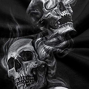 LASWEGA Smoke Skull Luxury Hand Towels,Ultra Soft & Highly Absorbent Premium Microfiber Bath Towel for Hand,Gym,Beauty,Hair,Spa,and Home Hair Care,27.5 * 15.7in