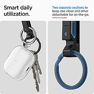 Spigen Metal Fit Titanium Belt Loop Key Ring Clip Holder, Car Keychain Key Clip for Belt, Bottle Opener Key Chain Ring for Men and Women - Black
