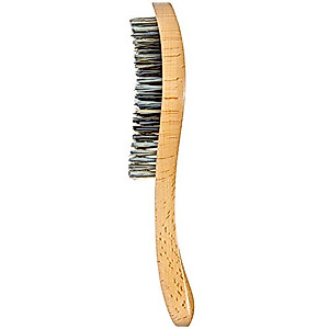 GranNaturals Extra Hard Wave Brush - Curved Boar & Extra Hard Nylon Bristle Hair Brush for 360 Waves