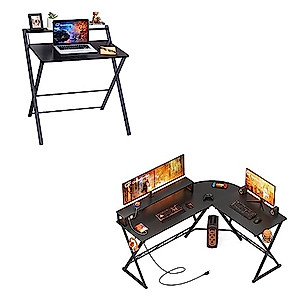 GreenForest Bundles of Computer Desk and L Shaped Desk