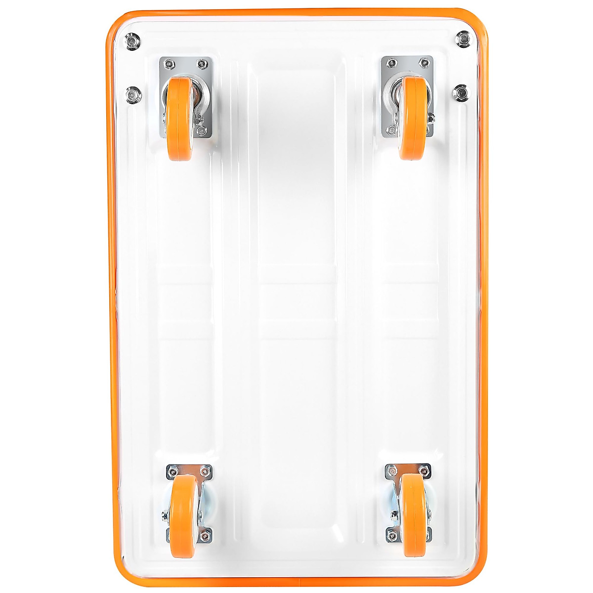 Foldable Push Cart Dolly, Moving Platform Hand Truck, Folding Moving Push Heavy Duty Rolling Cart with 330 lbs Weight Capacity (Orange)