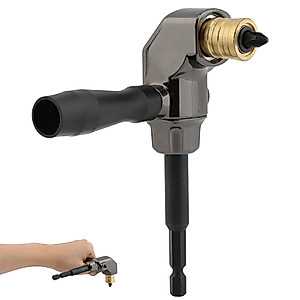 Durable Right Angle Drill Attachment, Detachable 90 Degree Screwdriver Right Angle Drill Attachment DIY Socket Adapter For Use with Cordless Drill and Impact Driver