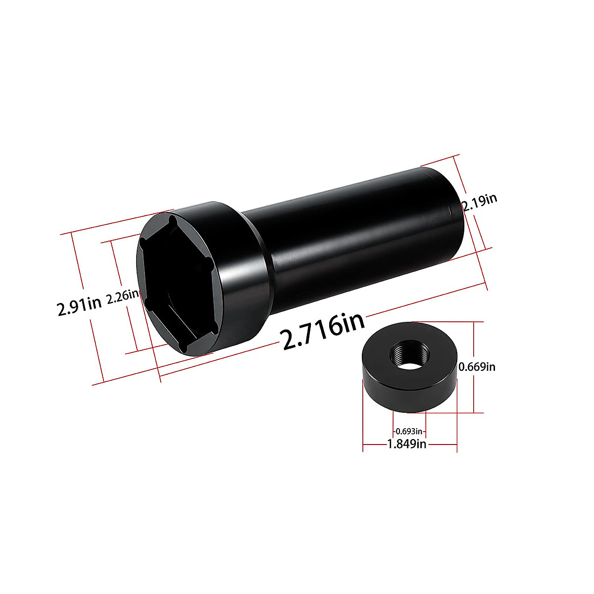 2-1/4" Mainshaft Pulley Wrench Lock Nut Sprocket Socket Tool Fit for Harley Twin Cams, Dyna, Electra Glide, Heritage Softail