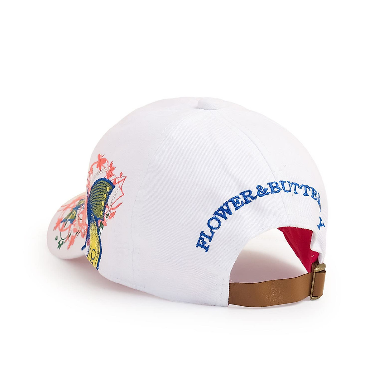 Trucker Hats California H Womens Hat Trendy Creativity Flowers Butterfly Sequins Embroidered Baseball Cap White