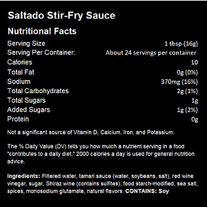 Tia Amelia Lomo Saltado Stir-Fry Sauce - Gluten-Free Peruvian Chinese Fusion Sauce for Steak, Chicken, Seafood, and Vegetables - Marinade and Sauce Perfect for Dressings, and Gourmet Cooking (14oz)