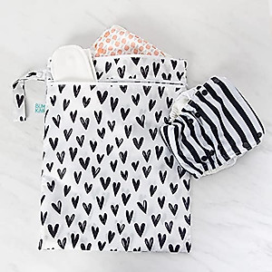 Bumkins Waterproof Wet Dry Bags for Baby, Travel, Swimsuit, Cloth Diapers, Pump Parts, Gym Clothes, Toiletries, Strap to Stroller, Zipper Reusable Bag, Packing Pouch