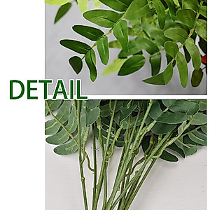 RIFNY Artificial Plants, Artificial Locust Tree Leaves 20.5 inch 3 Pack of Fake Green Shrubs Artificial Leaf, Faux Indoor Outdoor Greening for Home Garden Balcony Window Décor
