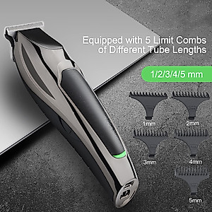 XZLCDS Hair Clippers for Men Self-Cut Compact Personal Haircutting Kit with Whisper Quiet Operation, Adjustable Taper Lever, and 6 Hair Clipper Guards for Clipping, Trimming & Personal Grooming
