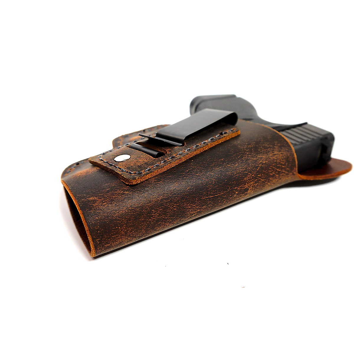 Muddy River Tactical Soft Leather Inside The Waistband Holster for a Glock 42 - IWB Concealed Carry Holster