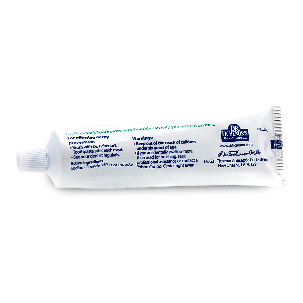 Dr. Tichenor's Extra Whitening Fluoride Toothpaste 6.4 oz (Pack Of 2)
