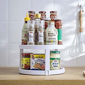 10 Inch Double Layer Non-Slip Lazy Turntable Display Stand, Lazy Storage Box, For Storage Room, Kitchen, Refrigerator, Cabinet, Bathroom, Countertop, Dresser, Under Sink Organizer, Turntable Rack