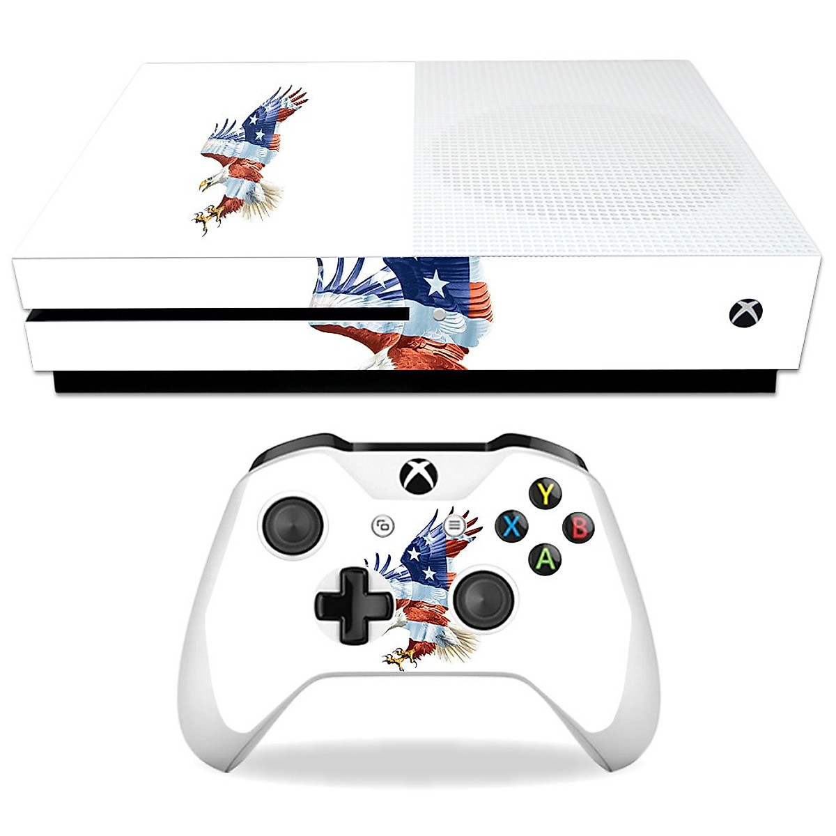 MightySkins Skin Compatible with Microsoft Xbox One S - American Eagle | Protective, Durable, and Unique Vinyl Decal wrap Cover | Easy to Apply, Remove, and Change Styles | Made in The USA