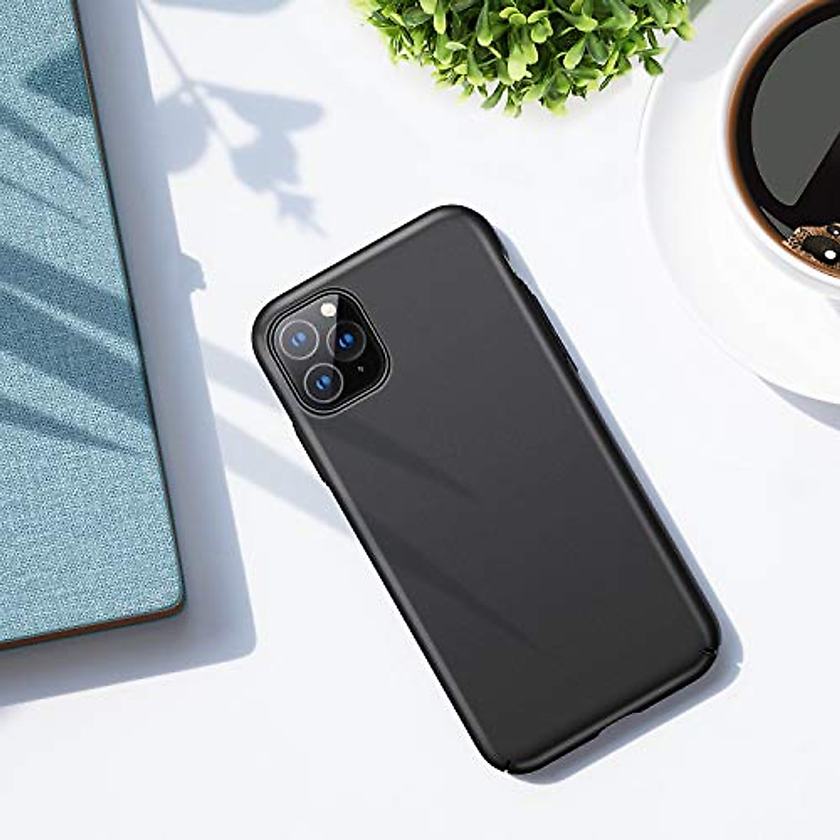 TORRAS 𝗨𝗽𝗴𝗿𝗮𝗱𝗲𝗱 Slim Fit Compatible for iPhone 11 Pro Max Case, [Thin as No Case on] [Silky Smooth Touch] Matte Finish Grip Hard Plastic Phone Cover Case for iPhone 11 Pro Max Cases, Black