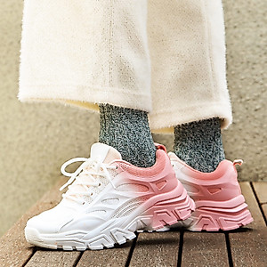 5 Pairs Cozy Thick Wool Socks - Warm and Comfortable Crew Socks for Women and Men, Soft Winter Cabin Socks, Wool Sock Gifts