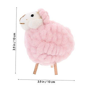 Abaodam Little Sheep Ornament Plushie Mini Dolls Desktop Fluffy Sheep Mini Sheep Statue Xmas Sheep Ornament Desktop Sheep Doll Felt Sheep Doll Crafts Christmas Sheep Decoration