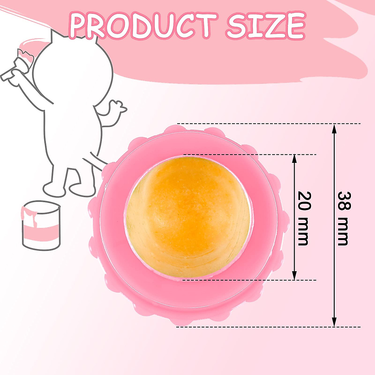 Nuanchu 6 Pieces Cat Snacks Candy Ball Cat Sugar Energy Ball Cat Lickable Treats Balls Cat Catnip Ball Cat Lollipop Wall Cat Treat Balls Toy Edible Cat Treats Candy Ball Kitten Treats Licking Candy