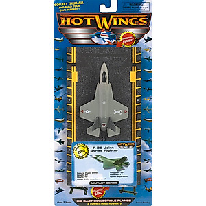 Hot Wings Planes Joint Strike Fighter with Connectible Runway, Grey