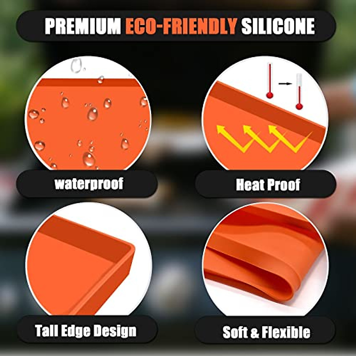 Griddle Mat for Blackstone Grill, 36" Silicone Protective Mat Cover for Blackstone Griddle Accessories, BBQ Grill Mat Protect Griddle from Insects, Debris and Rust