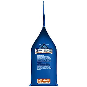 Blue Buffalo Dental Bones Small Natural Dental Chew Dog Treats, (15-25 lbs) 27-oz Bag Value Pack