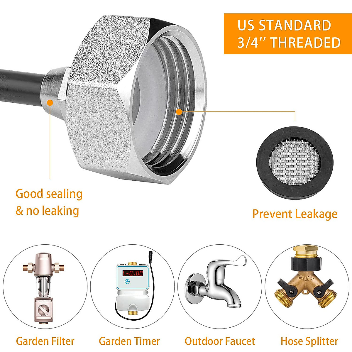 Misting Cooling System 98.4FT (30M) Misting Line + 50 Brass Mist Nozzles + 45 T-Connectors + 1 Faucet Adapters (3/4") Outdoor Mister for Patio Garden Greenhouse Trampoline for Waterpark