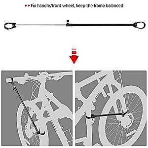Yaheetech Bike Repair Stand Height Adjustable with Multiple Quick Release Telescopic Arm Tool Tray for Home Bicycle Mechanic