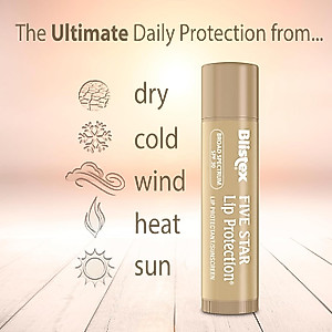 Blistex Five Star Lip Protection Lip Protectant/Sunscreen SPF 30 0.15 OZ - Buy Packs and SAVE (Pack of 6)