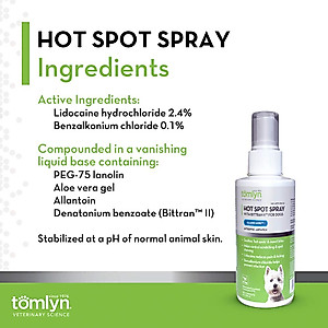 Tomlyn Allercaine Hot Spot Spray for Dogs, 4oz