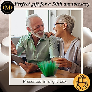 The Metal Foundry Personalized Pearl 30th Sundial - Heavy Duty Recycled Brass Home Decor, Garden Present Made in The UK for Parents, Grandparents, Friends, Couples 30 Years Marriage