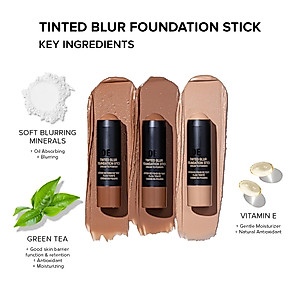 Nudestix Nudies Tinted Blur Foundation Stick, Matte Cream Powder Multitask Makeup to Tint, Blur, Blot Skin and Sculpt Face, Lightweight, Natural Matte Finish, Shade: Light 2, 0.2 fl oz (6.2 g)
