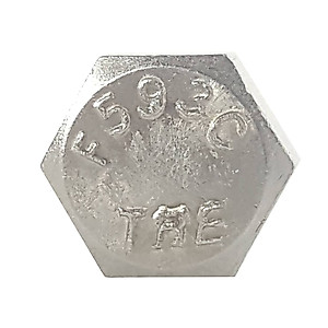 10-32 x 3/4" Hex Head Cap Screw Bolts, External Hex Drive, Stainless Steel 18-8, Full Thread, Bright Finish, Flat Point, Quantity 100