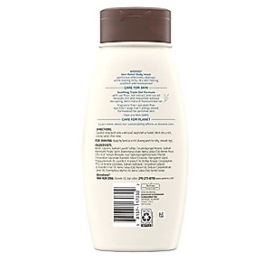 Aveeno Skin Relief Fragrance-Free Body Wash with Triple Oat Formula, Gentle Daily Cleanser for Sensitive Skin Leaves Itchy, Dry Skin Soothed & Feeling Moisturized, Sulfate-Free, 18 fl. oz