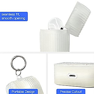 Tucana Cute Shining Airpods Pro Case for Women and Girls, Bling Glitter Hard Case Compatible with Apple Airpods Pro Charging Case （Gold）