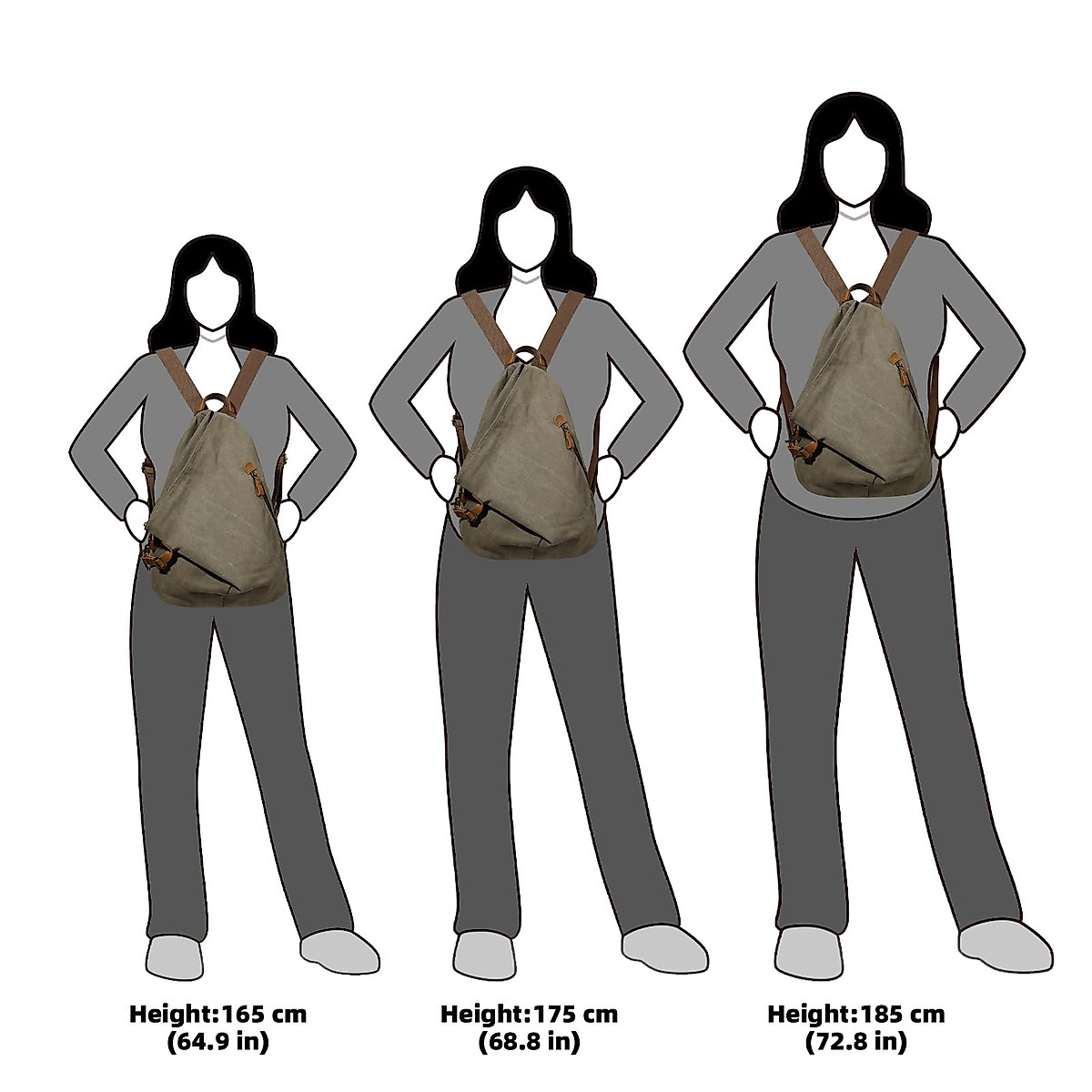 Canvas Vintage Backpack – Large Casual Daypack Outdoor Travel Rucksack Hiking Backpacks for Men Women