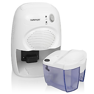 Ivation IVADM10 Powerful Small-Size Thermo-Electric Dehumidifier - for Smaller Room, Cupboard, Basement, Attic, Stored Boat, RV, Antique Car,White