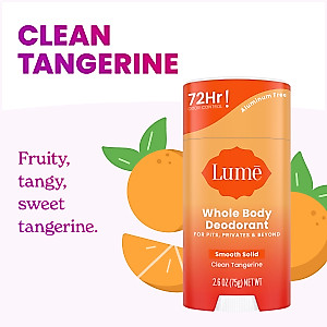 Lume Smooth Solid Stick - 2.6 Ounce (Clean Tangerine)
