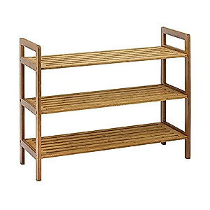 Oceanstar 3-Tier Bamboo Shoe Rack, Natural