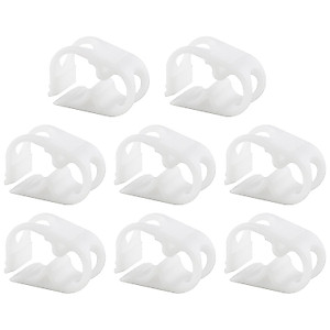 Heyous 8PCS White 1/4''-1/2'' Plastic Tubing Clamps Adjustable Tube Clamp, Laboratory Pinch Valve Flow Control Hot Clamp