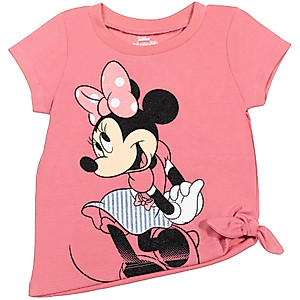Disney Minnie Mouse Little Girls Graphic T-Shirt & Shorts Pink/White/Blue 6