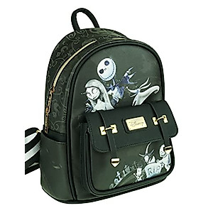 Nightmare Before Christmas 11 inches Vegan Leather Mini Backpack - A21950, Multicoloured