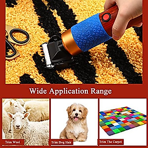 Carpet Trimmer Low Noise Rug Carver Electric Speed Adjustable Rug Tufting Carver Clippers Electric Shears Carpet Carving Tool for Handmade Rug Clean and Tufted Carpet Rug (Brownish Red, 200W)